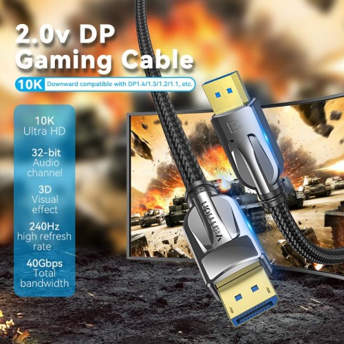 Кабель Vention DisplayPort v2.1 20M/20M | Displayport | Mini ...